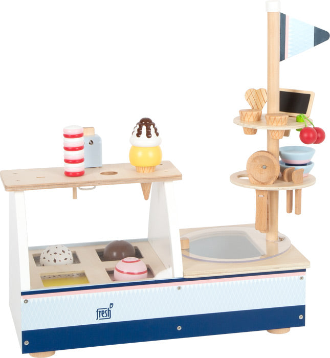 Wooden Ice Cream Counter with Accessories – Mini Senses
